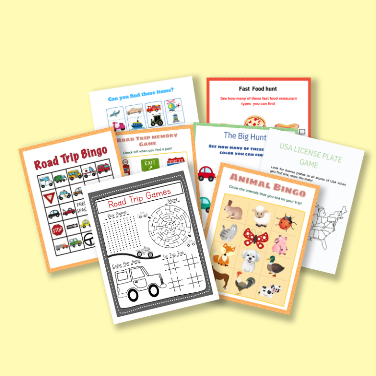 Printable Road Trip Activity Pack for Kids - Pica's Printables